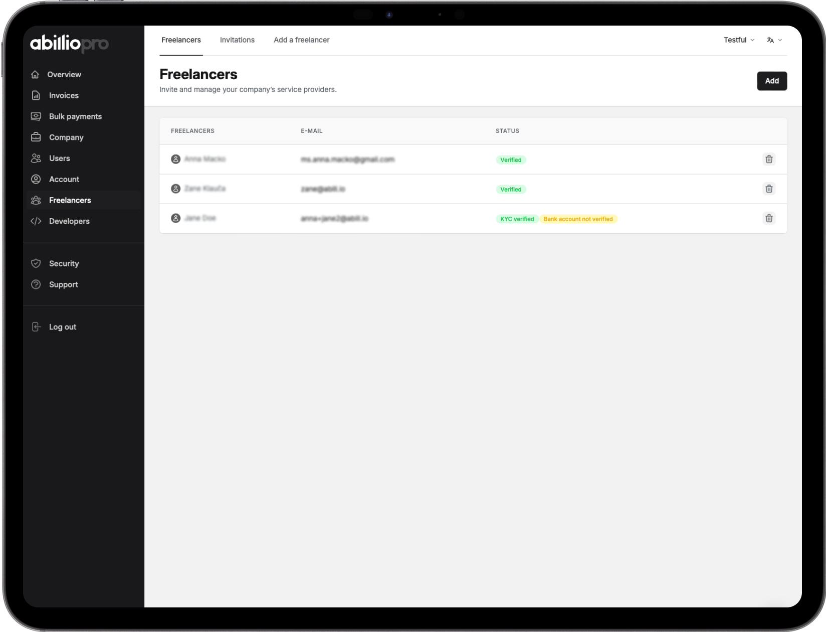 Freelancer management, compliance, payments - Agent of Record - Abillio